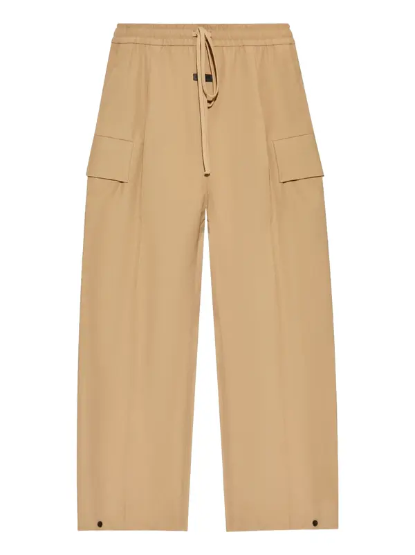 Fear Of God Logo-patch Wool Trousers - Neutrals