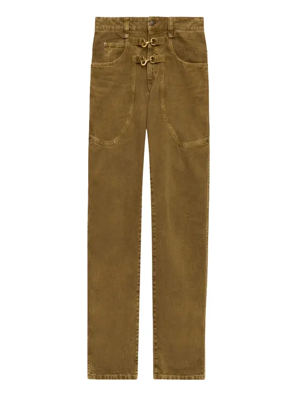 Isabel Marant Brinley Buckle Jeans - Brown
