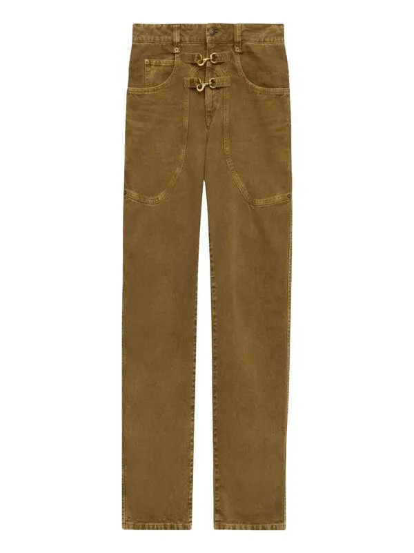 Isabel Marant Brinley Buckle Jeans - Brown
