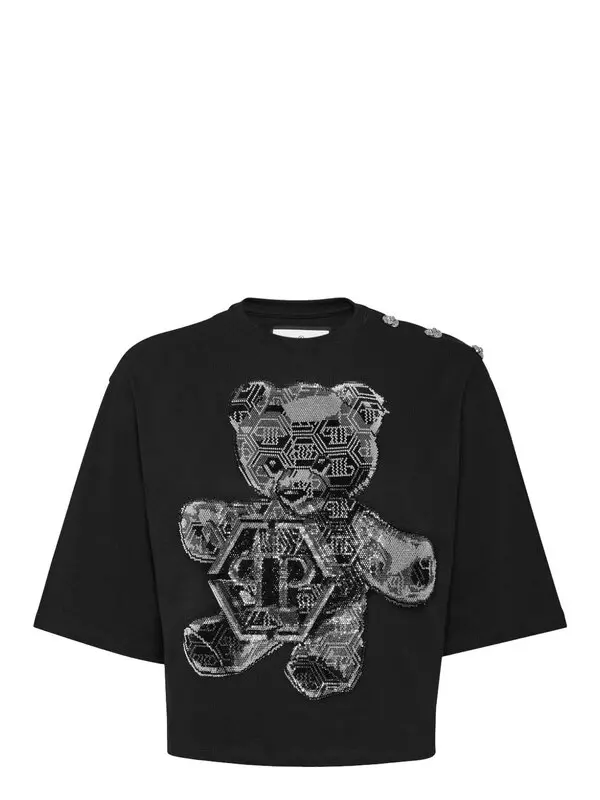Philipp Plein Crystal-embellished T-shirt - Black