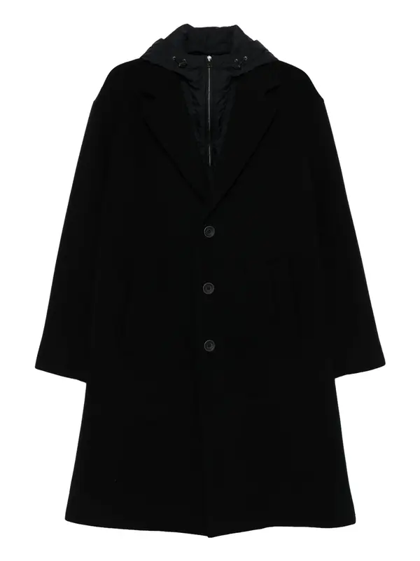 Herno Hooded Coat - Black