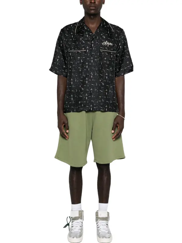 Off-White Arrows-motif Shorts - Green