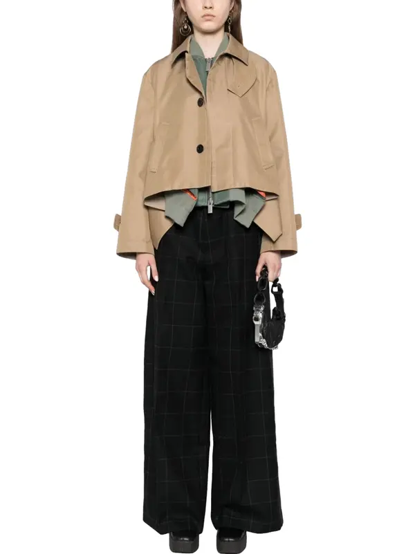 Sacai Check-pattern Trousers - Black