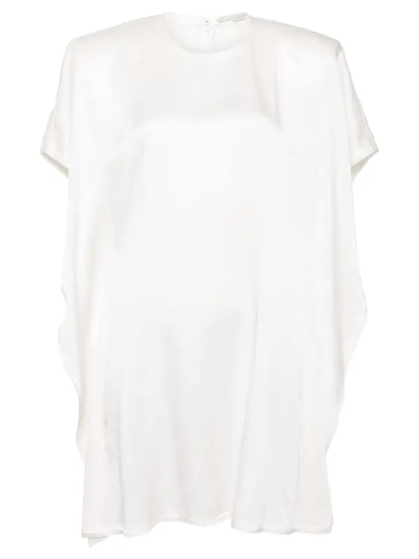 Stella McCartney Drape Sleeve Mini Dress - Neutrals