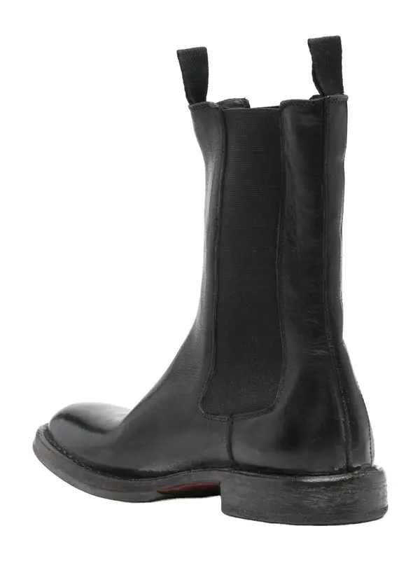 Moma Leather Chelsea Boots - Black