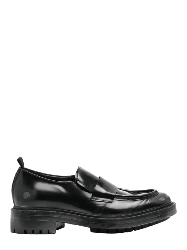 Moma Distressed Loafers - Black