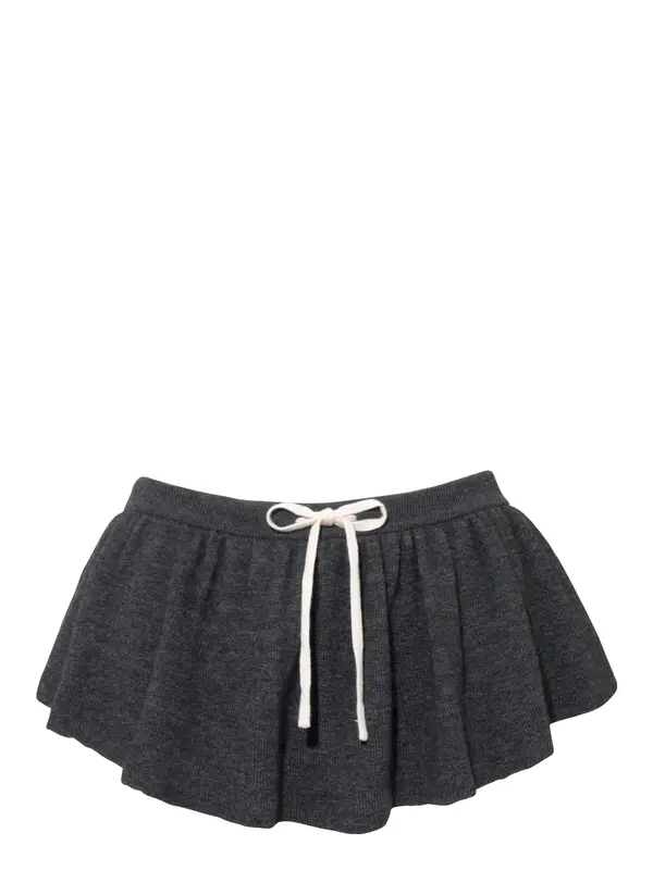 Cashmere In Love Windy Mini Skirt - Grey
