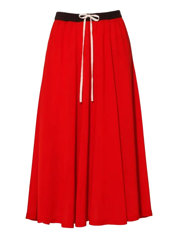 Cashmere In Love Bloom Midi Skirt - Red