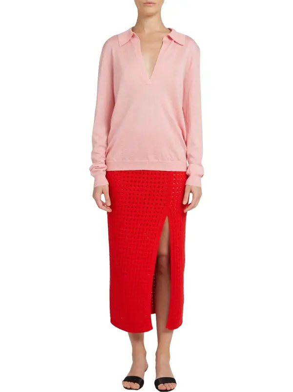 Cashmere In Love Lane Polo Top - Pink