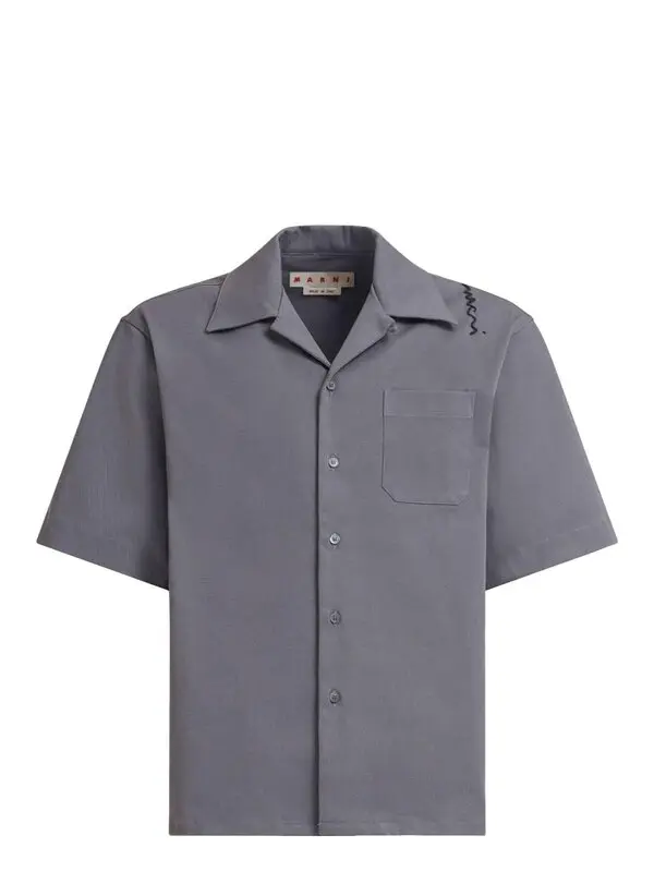 Marni Piqué-weave Shirt - Grey