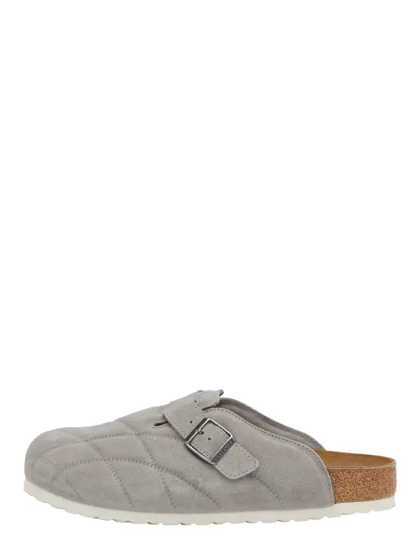 BIRKENSTOCK Boston Quilted Clog - Stone Coin Suede