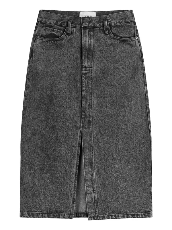 HERESY Quarry Denim Skirt - Ash