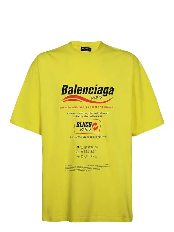 Balenciaga Dry Cleaning Boxy T-shirt - Yellow