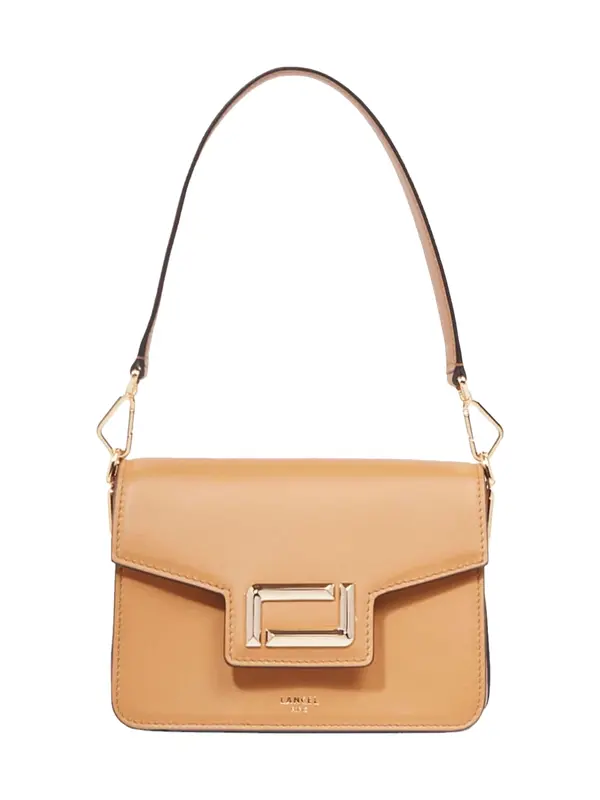 LANCEL Leather Flap Bag - Brown