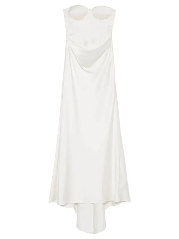 Remain Birger Christensen Satin Pearl Maxi Dress - Neutrals