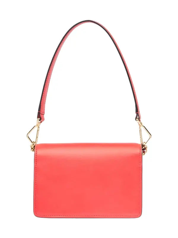 LANCEL Leather Mini Flap Bag - Red