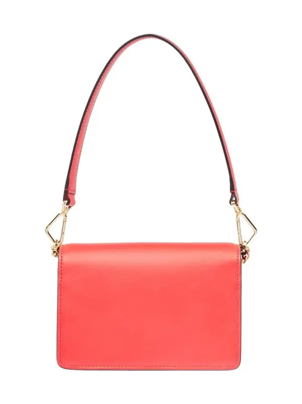 LANCEL Leather Mini Flap Bag - Red