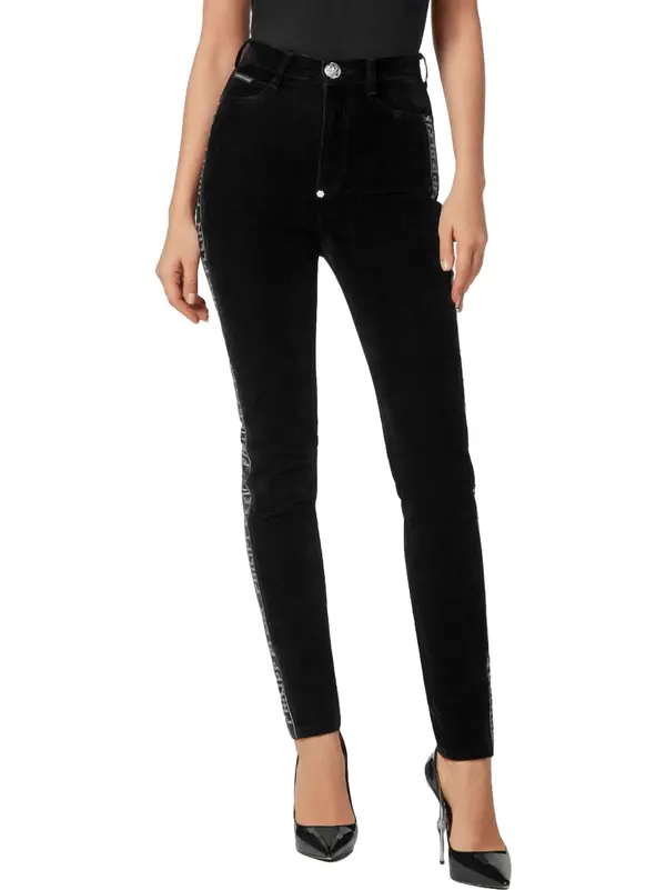 Philipp Plein Crystal-embellished Skinny Jeans - Black