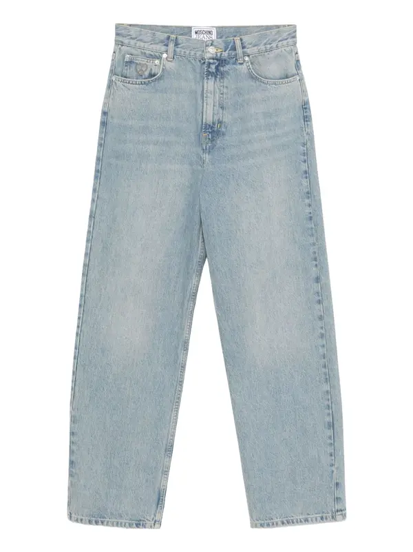 Moschino Logo-patch Jeans - Blue
