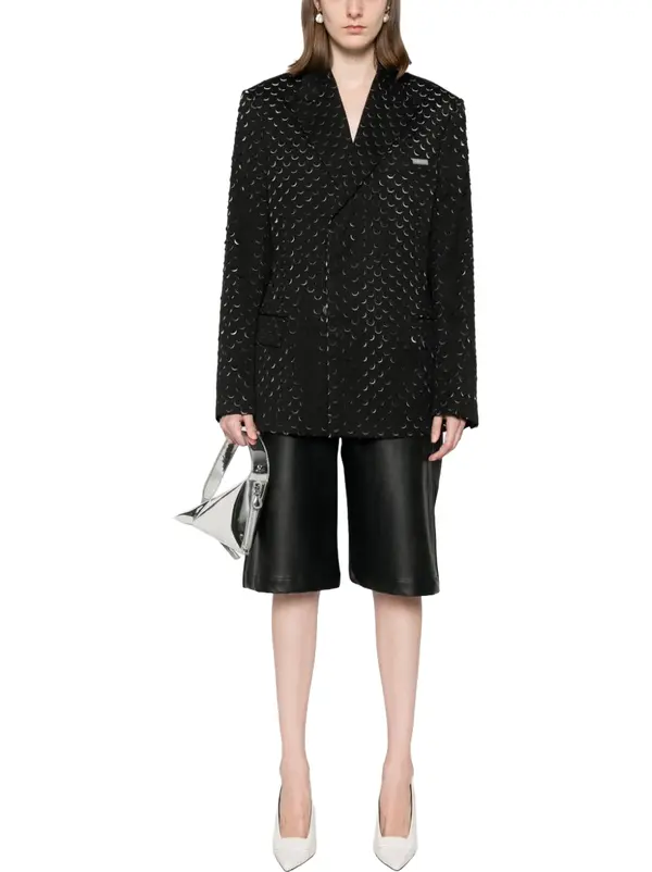 Helmut Lang Hole-punched Blazer - Black
