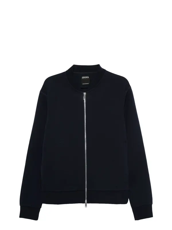 Zegna Logo-appliqué Sweatshirt - Blue
