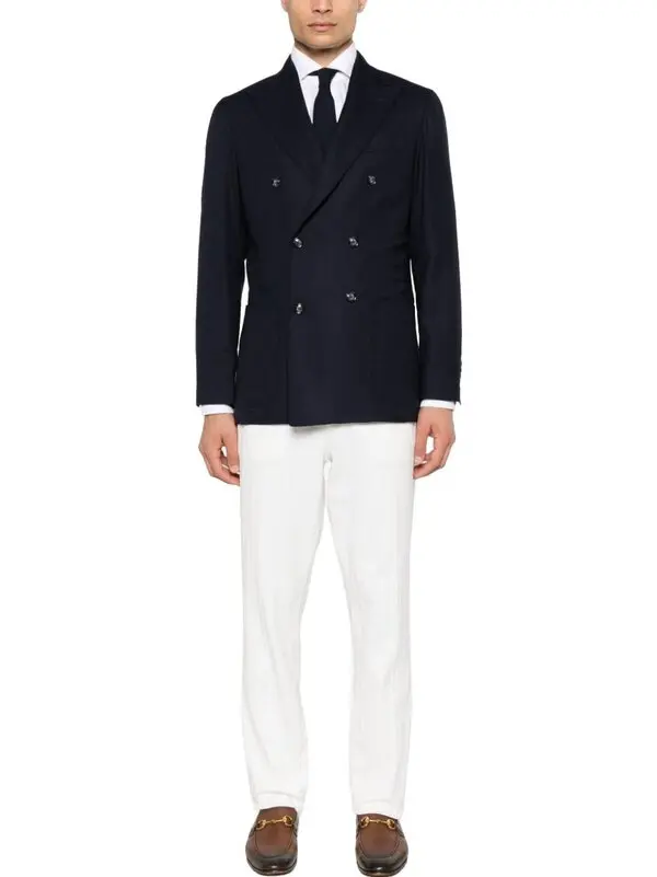 BARBA NAPOLI Double-breasted Jacket - Blue