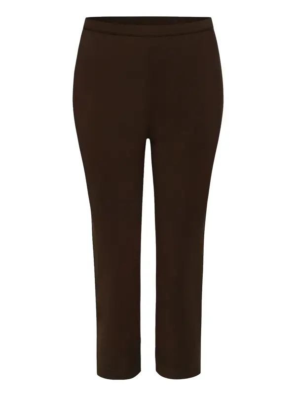 AZLEE Shreya Cropped Trousers - Brown