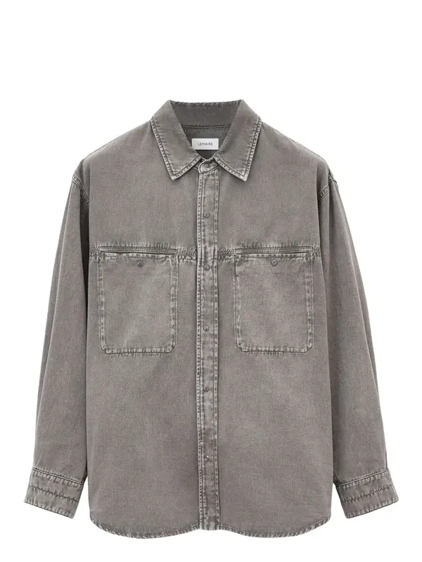LEMAIRE Long-sleeve Denim Shirt - Grey