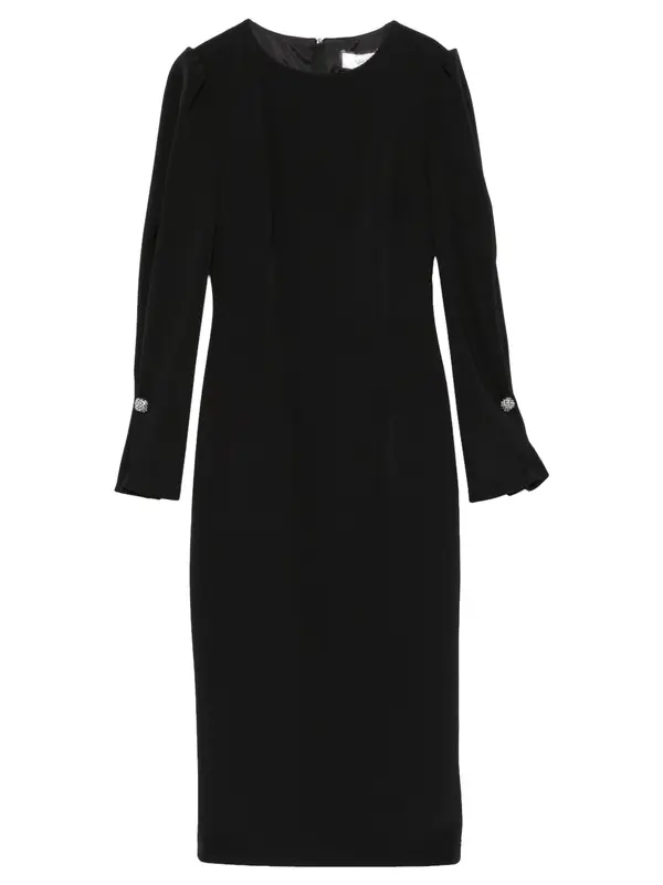 NISSA Cady Midi Dress - Black