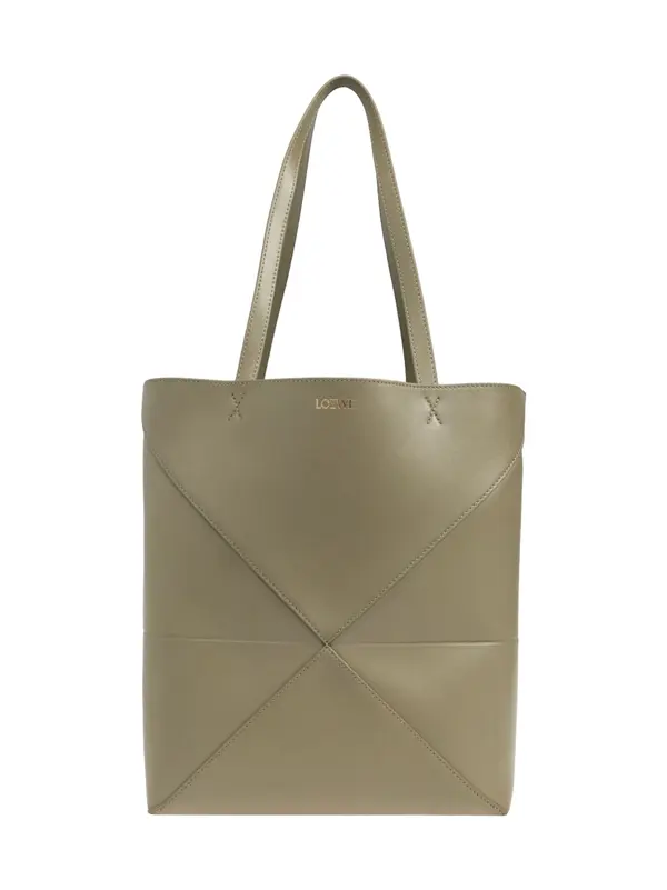 Loewe Medium Puzzle Fold Tote Bag - Green