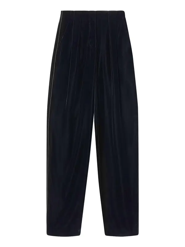 Giorgio Armani Straight-cut Velvet Trousers - Patterned