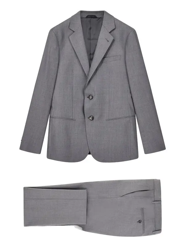 Giorgio Armani Single-breasted Soho Line Suit In Virgin Wool And Cashmere - Beige