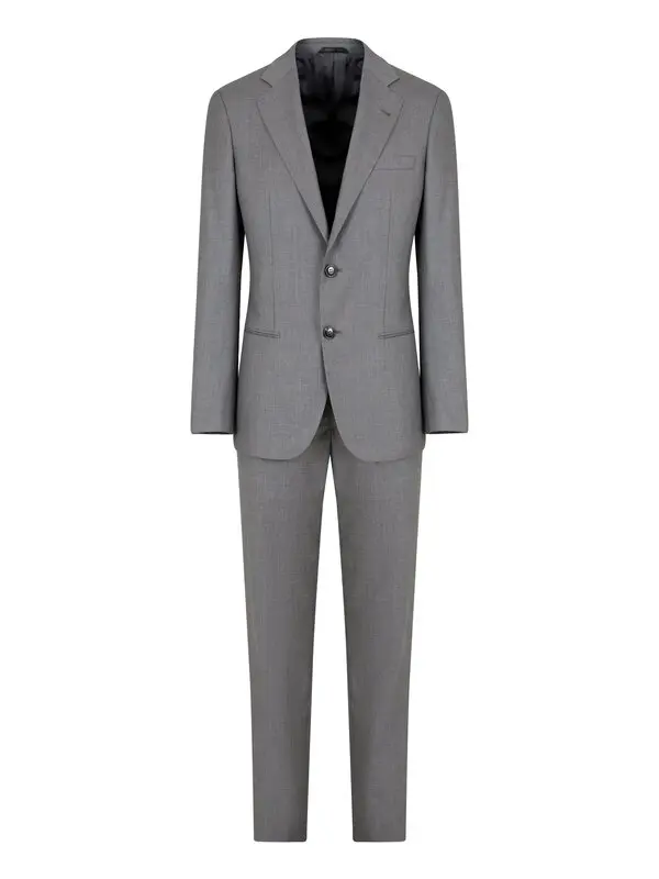 Giorgio Armani Single-breasted Soho Line Suit In Virgin Wool And Cashmere - Grey