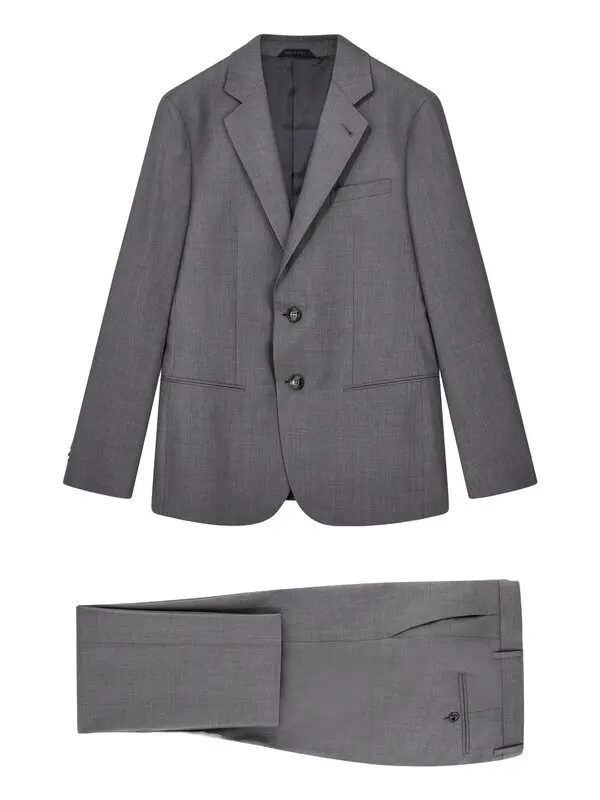 Giorgio Armani Single-breasted Soho Line Suit In Virgin Wool And Cashmere - Grey