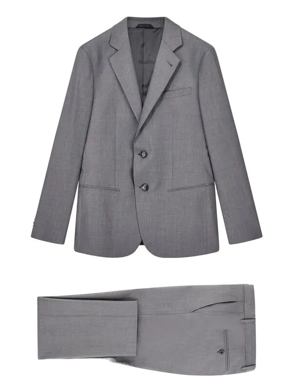 Giorgio Armani Single-breasted Soho Line Suit In Virgin Wool And Cashmere - Grey