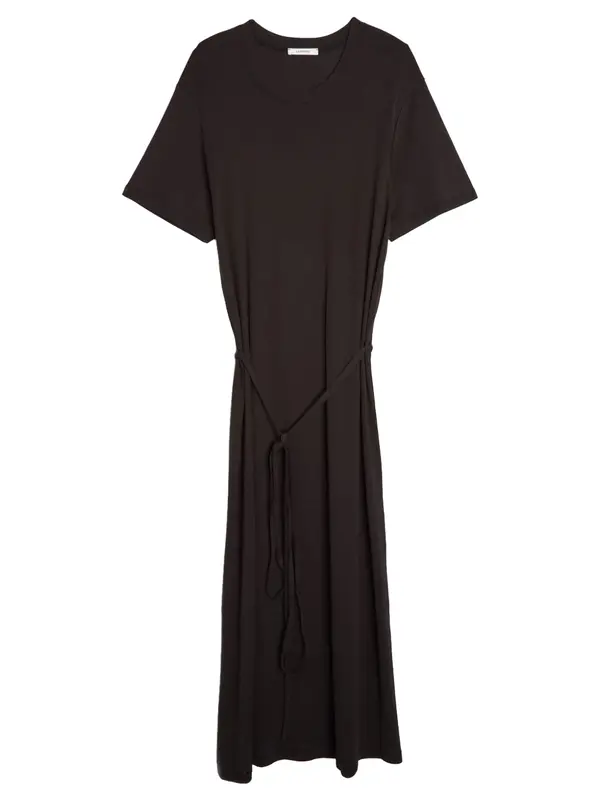 LEMAIRE Belted T-shirt Dress - Black