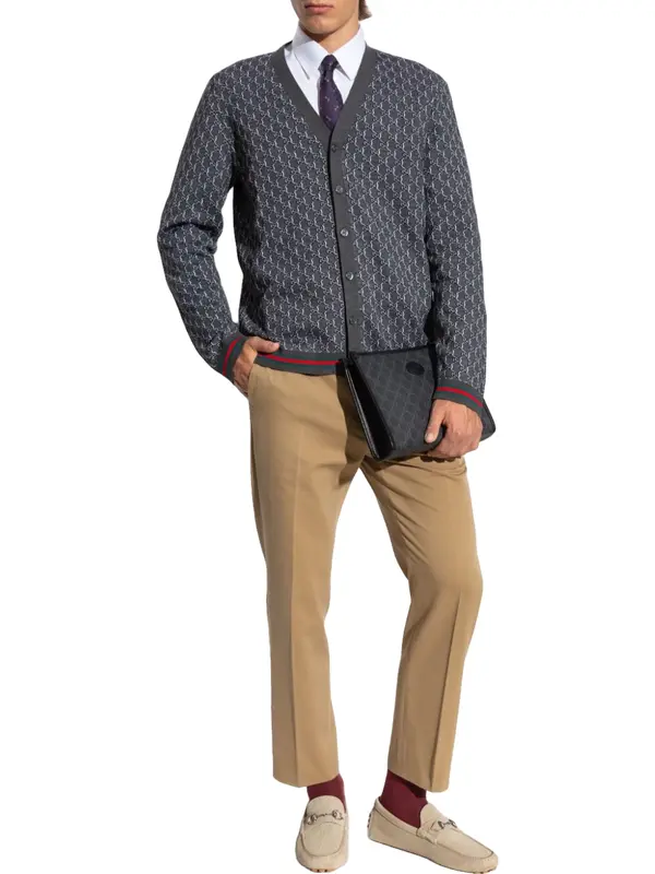 Gucci Gg Cardigan - Grey