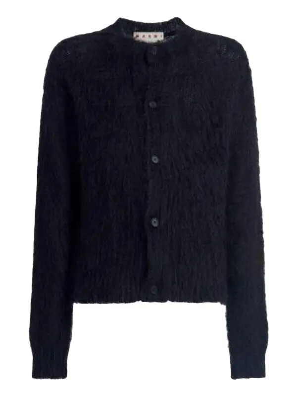 Marni Mohair Knit Cardigan - Black