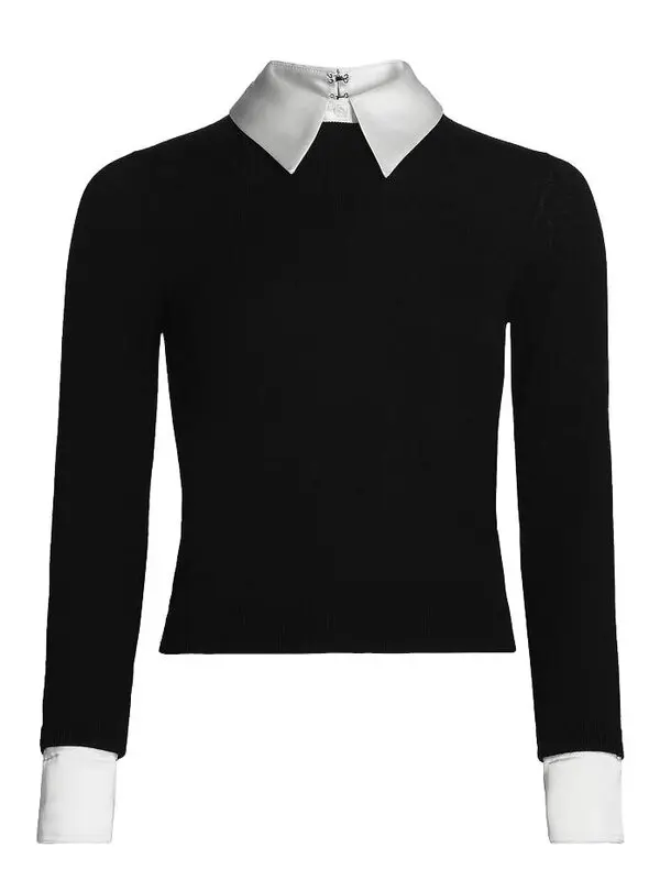Alice + Olivia Porla Collared Sweater - Black