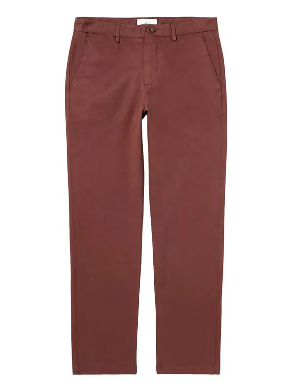 Mr P. Samuel Straight-leg Cotton-blend Twill Chinos - Red