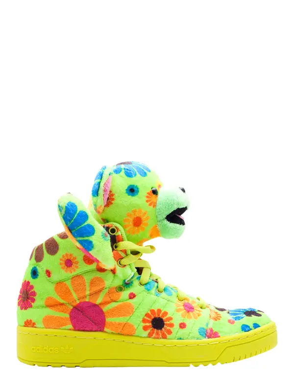 Adidas Js Bear Flower Power High-top Sneakers - Green