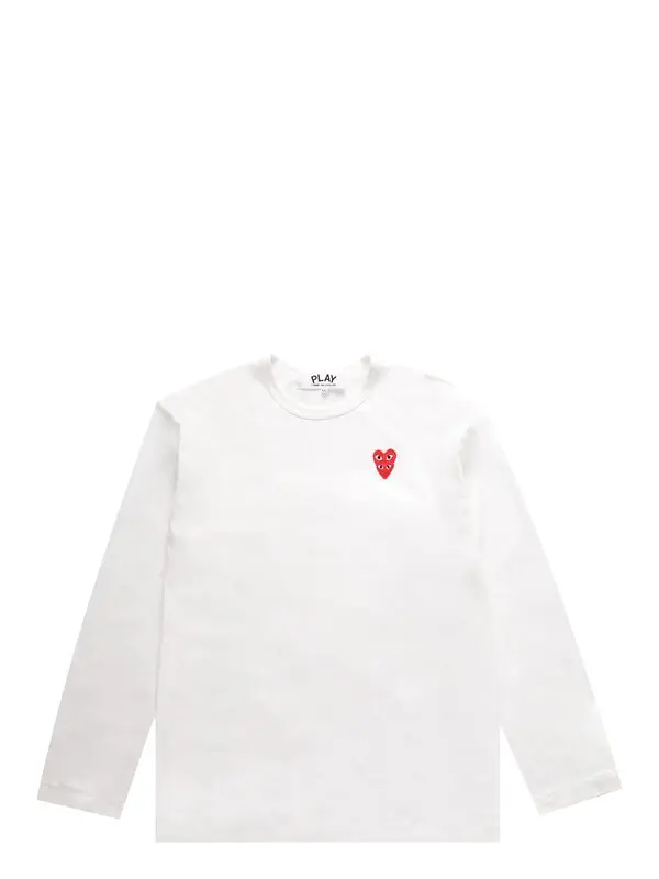 Play Comme Des Garcon Mini Logo Long-sleeve Tee - White