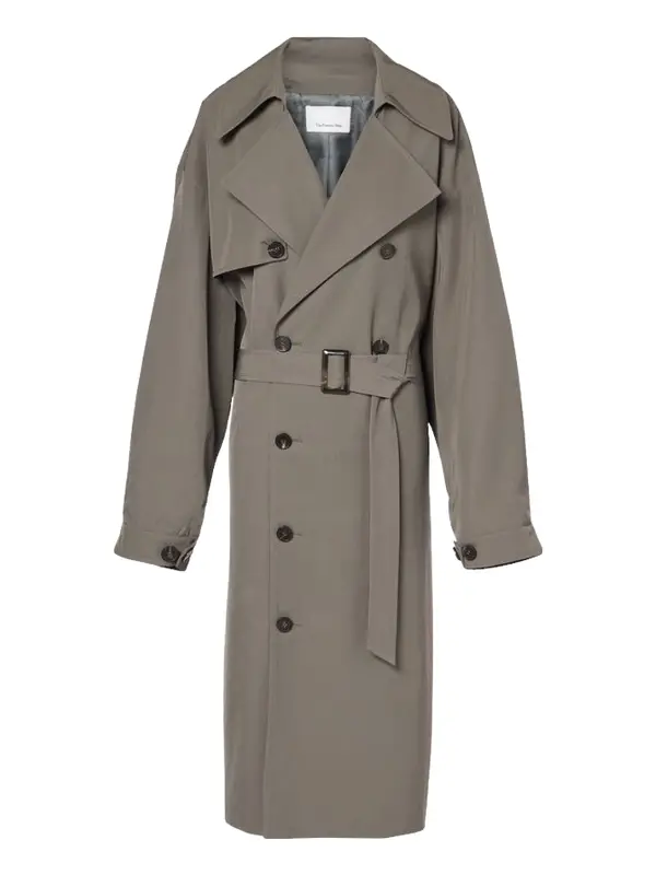 THE FRANKIE SHOP Mavis Oversized Trench Coat - Grey