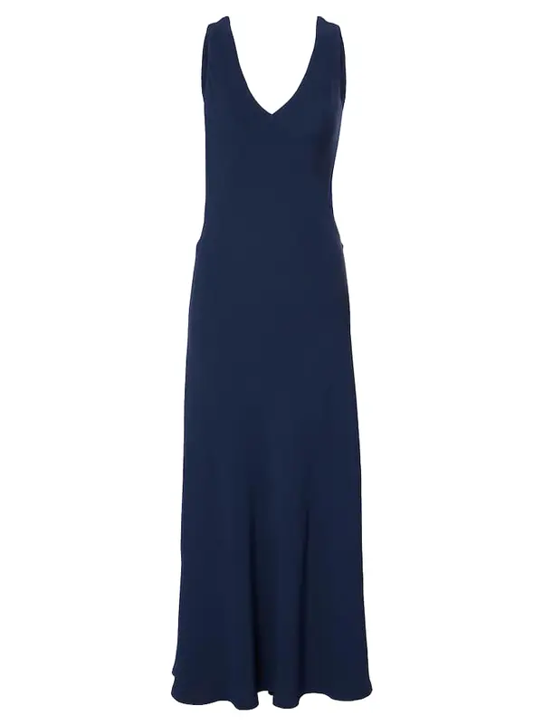 Asceno Bordeaux Maxi Dress - Blue