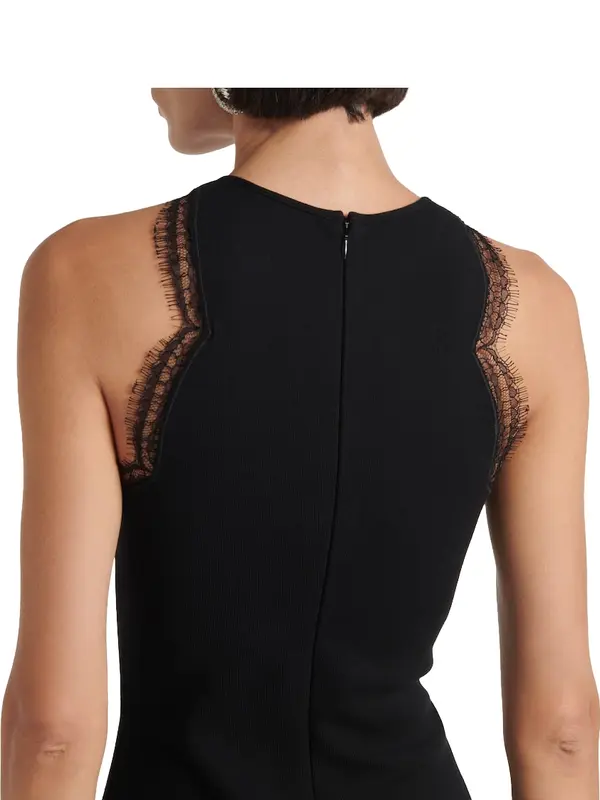 Giambattista Valli Lace-trimmed Midi Dress - Black