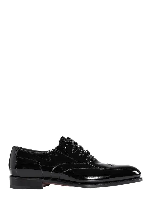 PAUL STUART Solane Patent Derby Shoes - Black