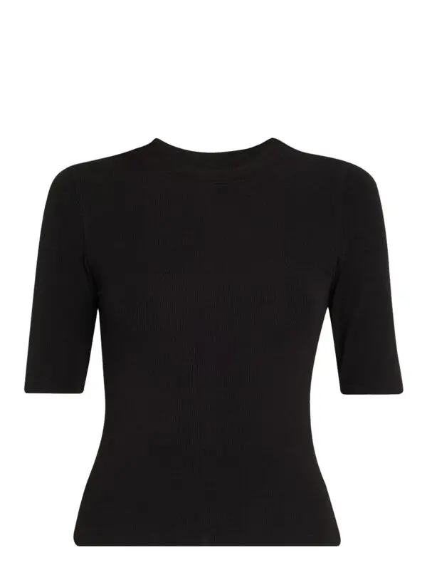 FRAME Ribbed Crewneck Tee - Black