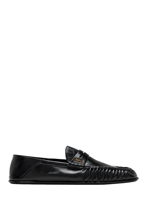 Saint Laurent Le Loafer Leather Penny Loafers - Black