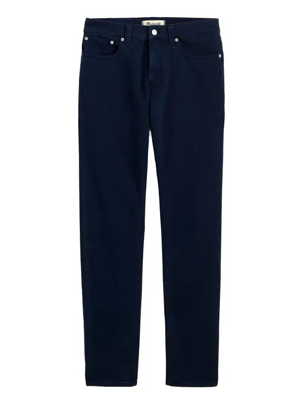 Madewell Athletic Slim Pants In Allday Twill - Deep Indigo