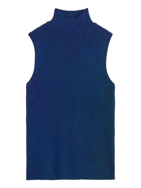 Madewell Merino Wool-silk Sweater Tank - Bright Cobalt